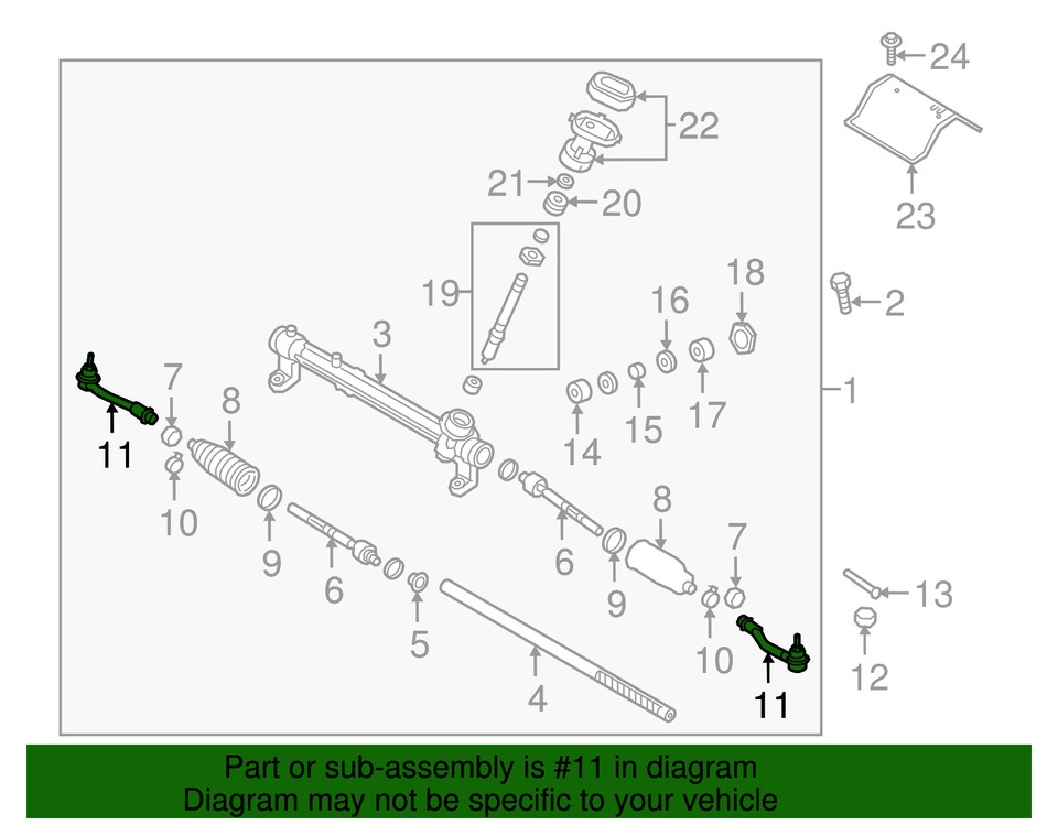 Genuine Hyundai Steering Tie Rod End 56820-D3600 | eBay