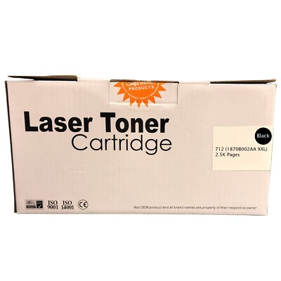 Compatible 712 BLK Longer Lasting Toner 1870B002AA XXL for Canon ...