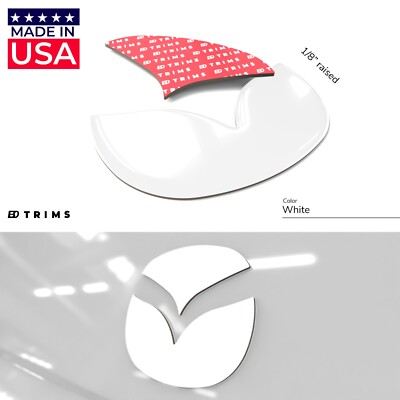 Domed 3D Raised Inserts for Rear Logo fits Mazda CX-5 (White) | eBay