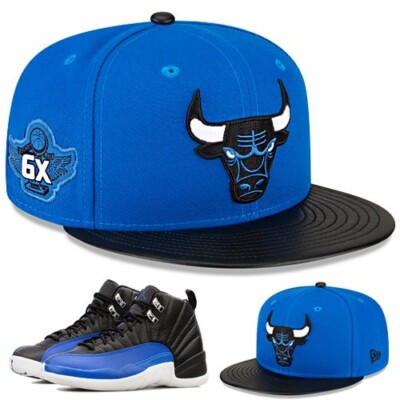 New Era Chicago Bulls 950 Snapback Hat Match Air Jordan 12 Retro Blue ...