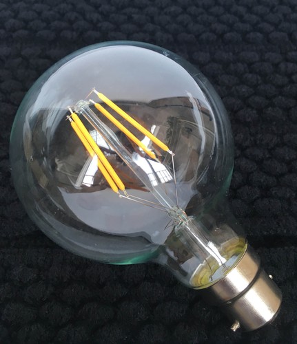 Classic Vintage B22 Bayonet G80 Globe LED COB Bulb Ultra Bright Garage ...