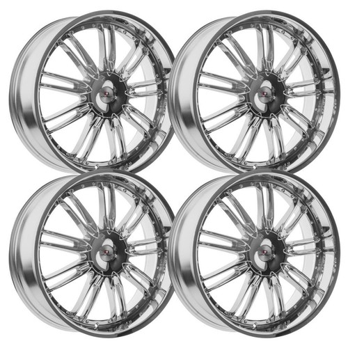 (Set-4) Cavallo CLV-54 22x8.5 5x114.3/5x120 38mm Nano Chrome wheels ...