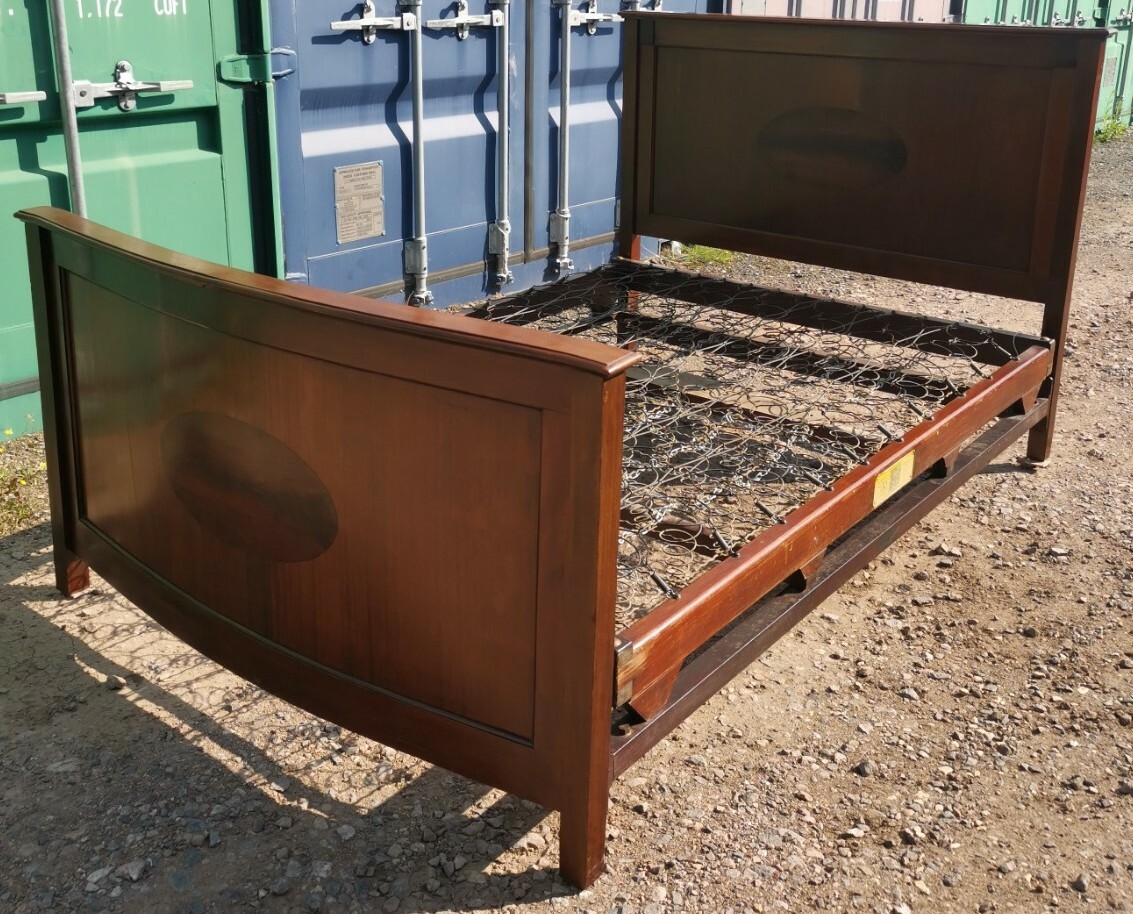 Antique Rosewood / Mahogany Vono Double Bed Frame w/ Staples No. 30 ...