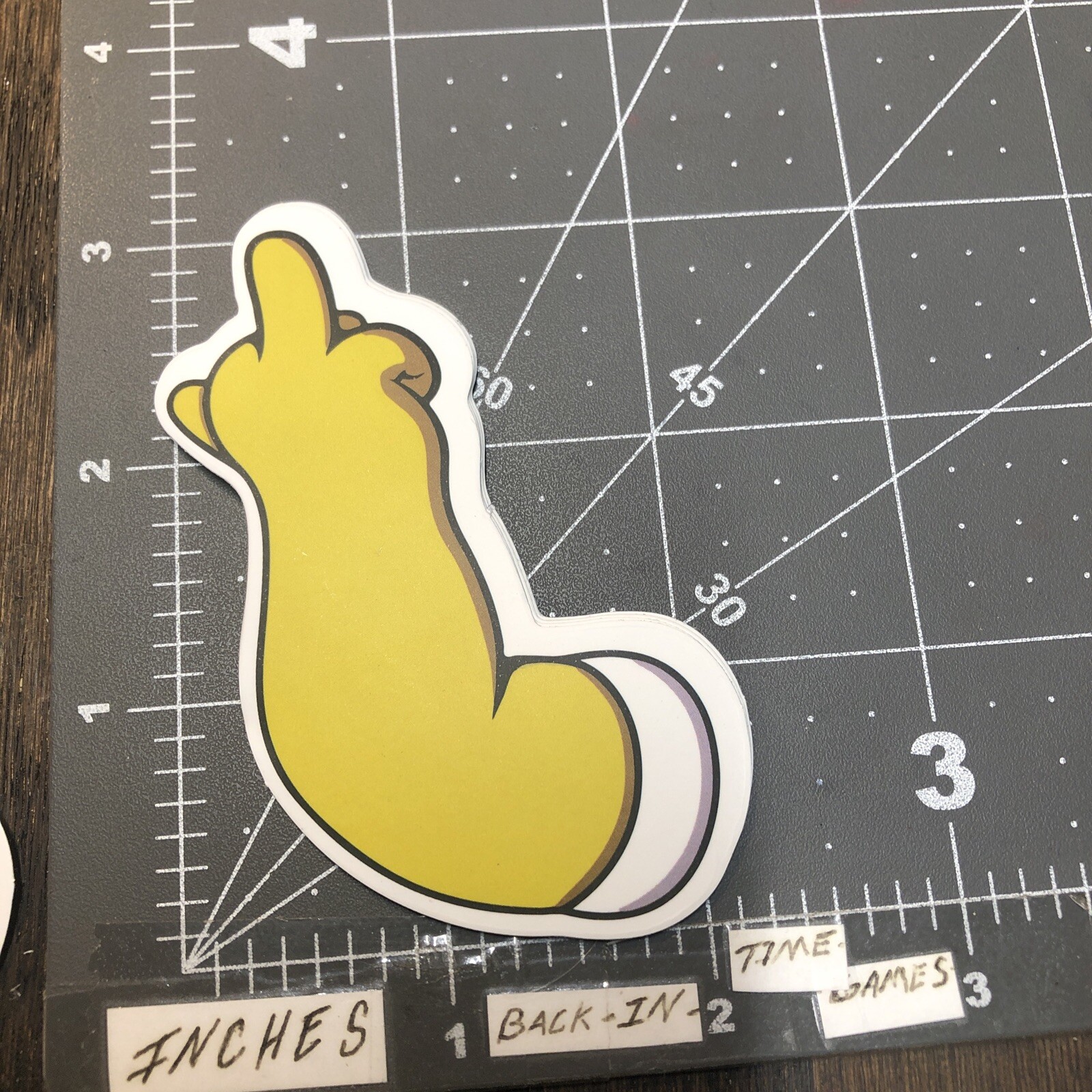 Middle Finger Homer Simpson Adult Humor Sticker For Guitar Laptop Phone ...