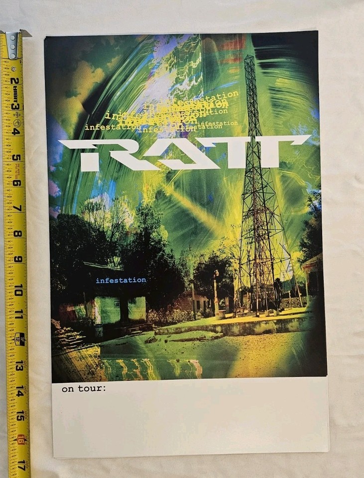 RATT World Infestation Tour Poster - Double Sided 17"x11" New Rolled | eBay