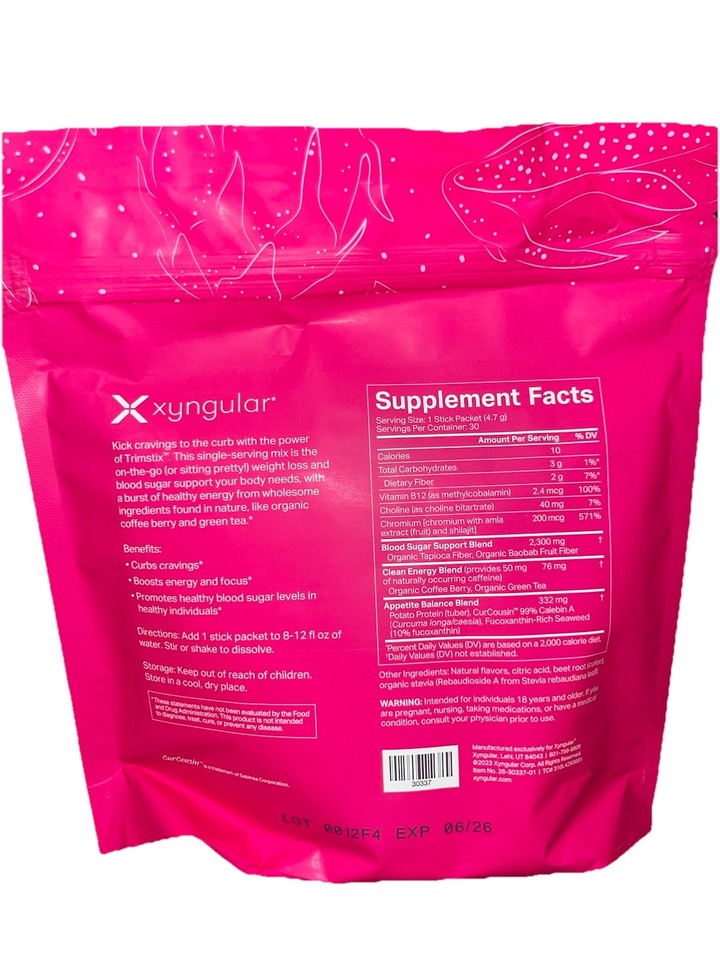 XYNGULAR TRIMSTIX DRAGON FRUIT 30 PKS-EXP 6/2026 *BESTPRICEONEBAY* FREE ...