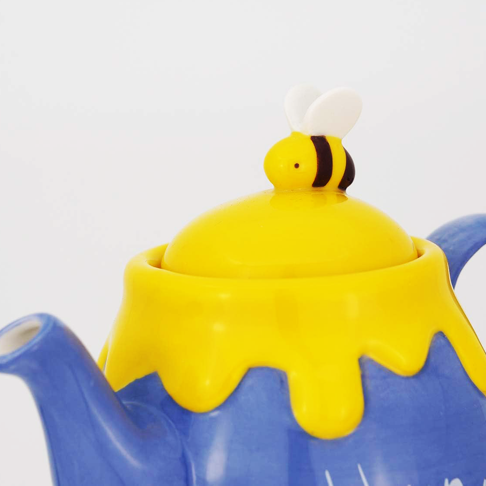 Winnie the Pooh Honeypot Teapot - Purple Porcelain Disney Collectible ...