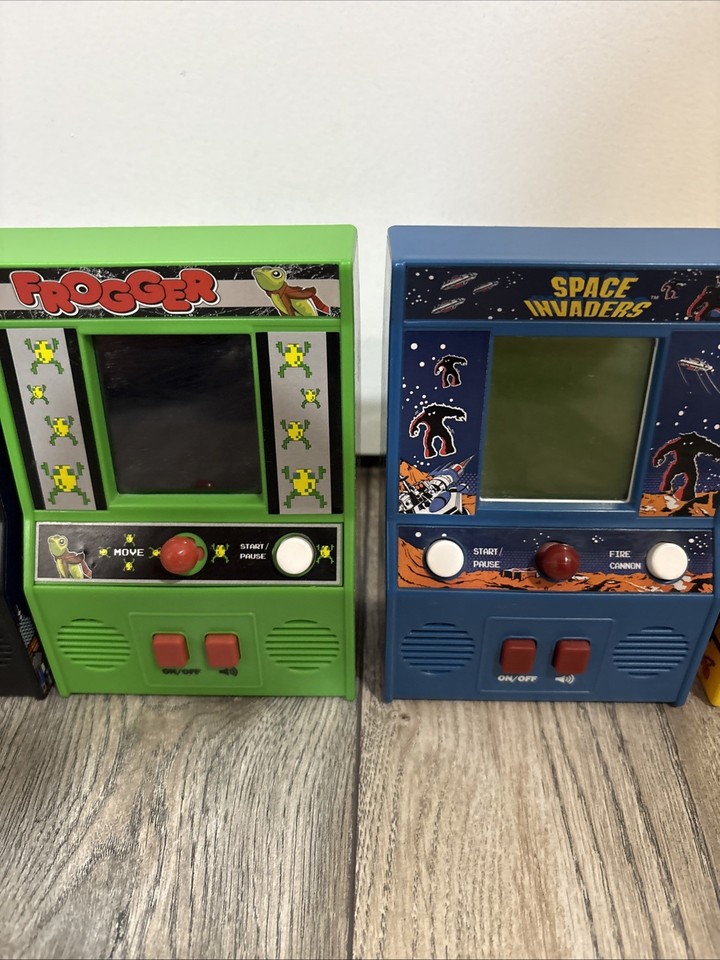 Lot 5 Mini Arcade Game Machines Frogger Space Invaders Tetris Pac Man ...