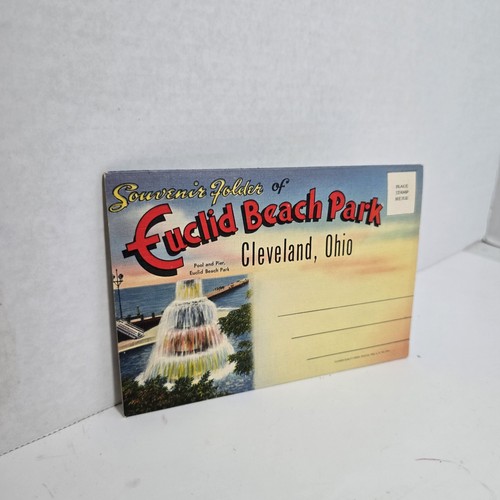 Euclid Beach Park Souvenir Postcard + Linen Color Photos HTF Travel 9 ...