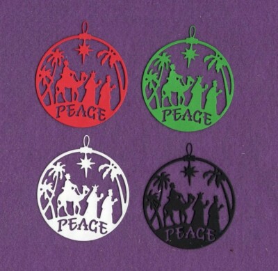 THREE KINGS PEACE ORNAMENT Christmas die cuts scrapbook cards | eBay