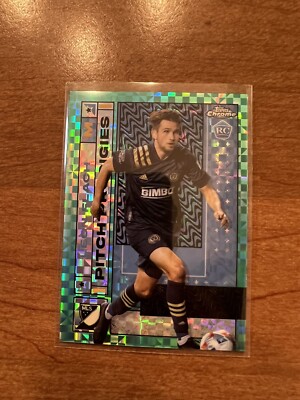 2022 Topps Chrome MLS Aqua X-Fractor Leon Flach Pitch Prodigies RC Rookie | eBay
