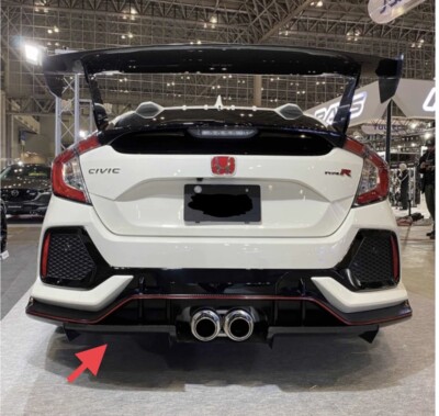 FK8 For 17-21 Honda Civic Type-R Varis Style Carbon Fiber Rear Diffuser ...