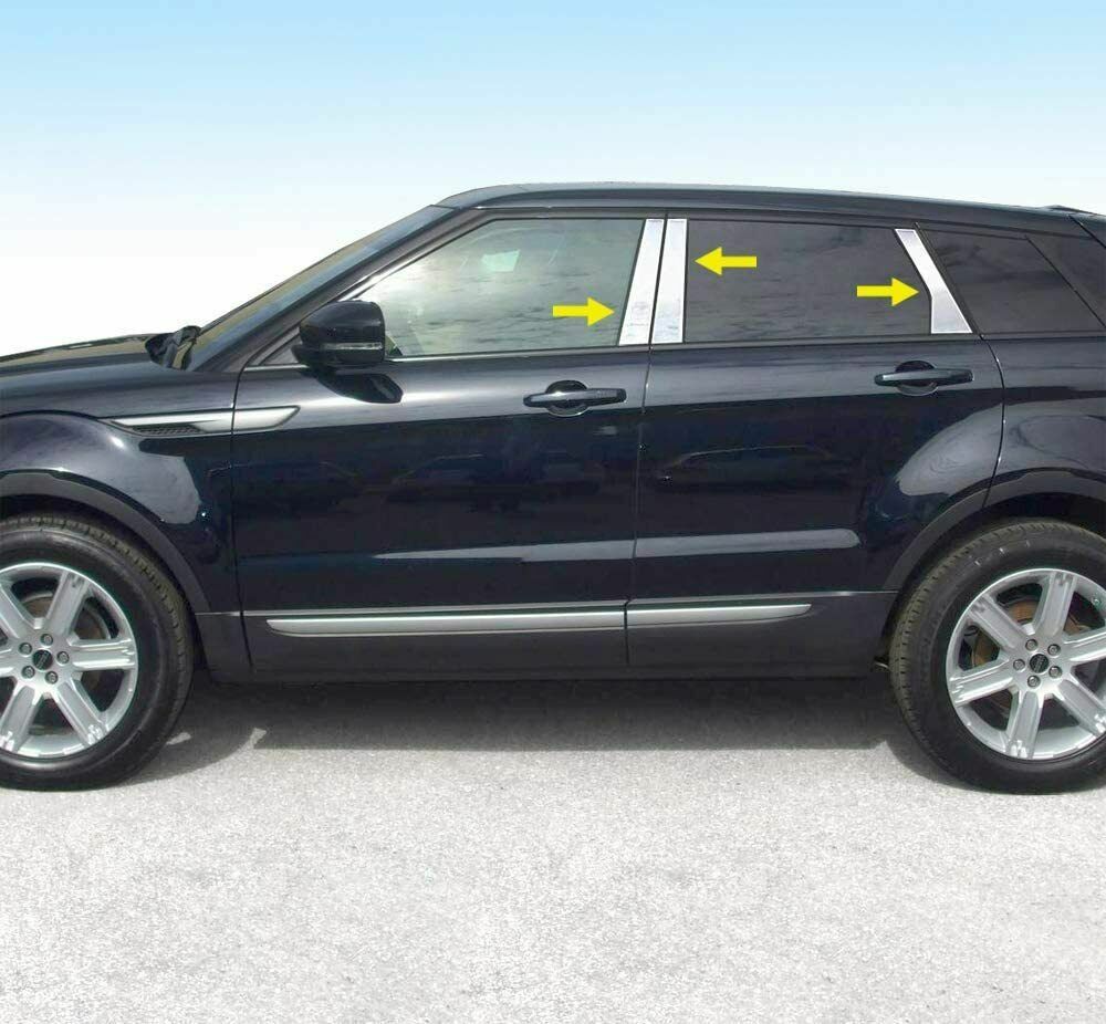 2011-2021 Land Rover Range Evoque 4Dr 6Pc Pillar Post Stainless Steel ...