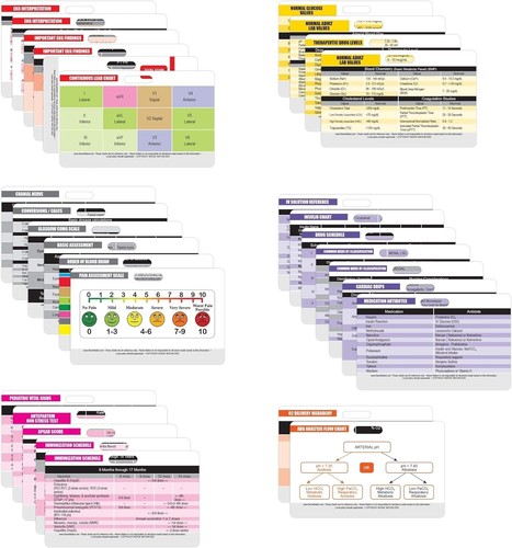30 Horizontal Nursing Badge Reference Cards - Lab Values, EKG, Vitals ...