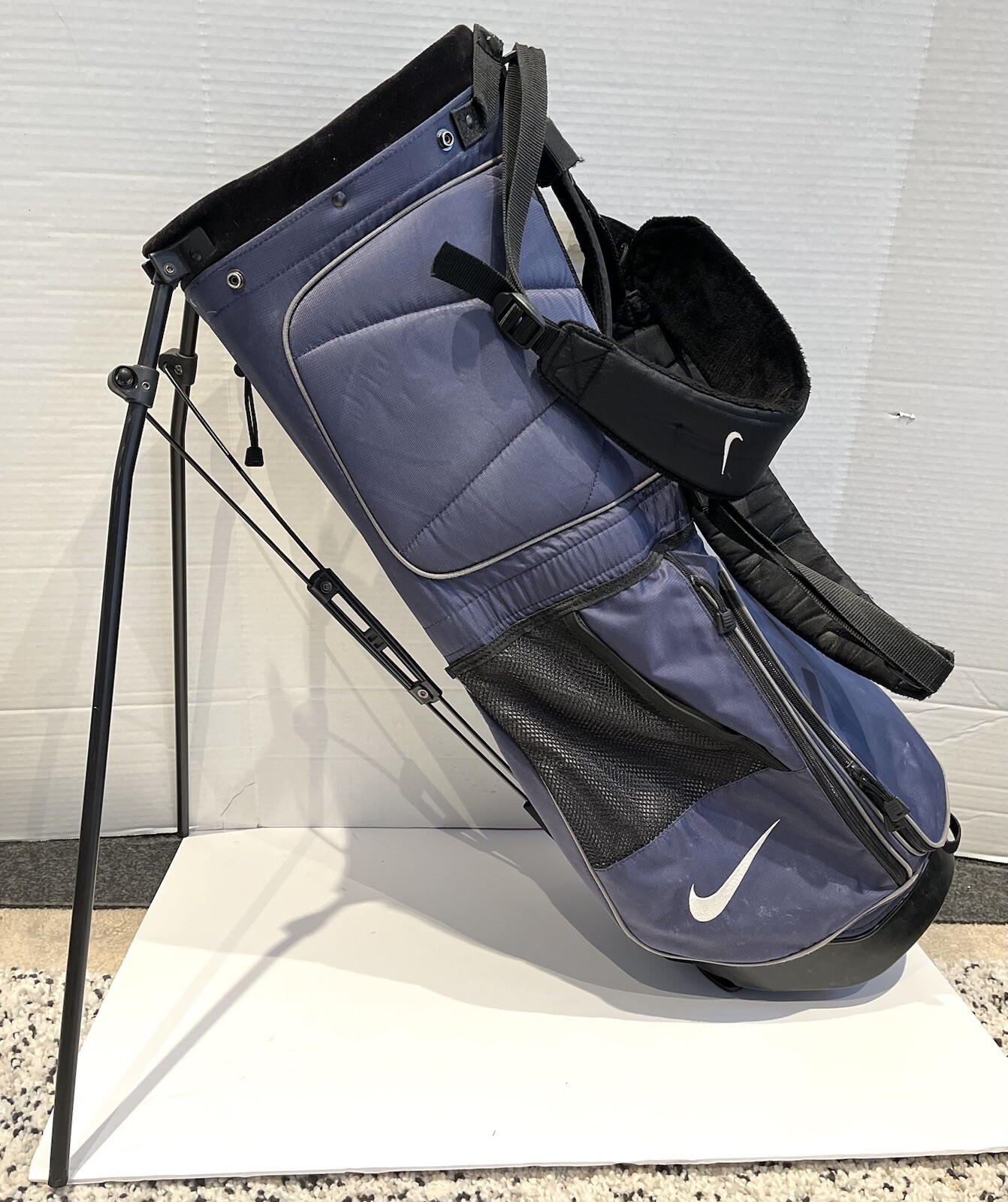 Nike Bag 4 Way Blue Carry Stand Golf Club Bag w/ IZZO Dual Padded Strap ...
