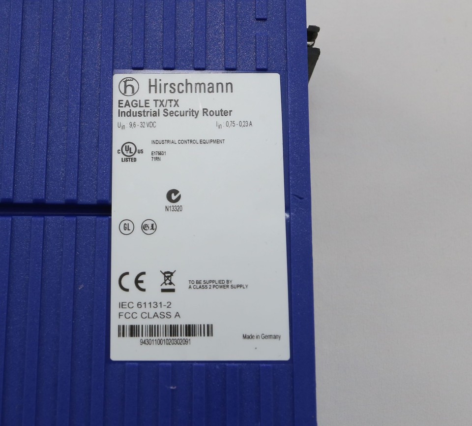 HIRSCHMANN EAGLE TX/TX INDUSTRIAL SECURITY ROUTER | eBay