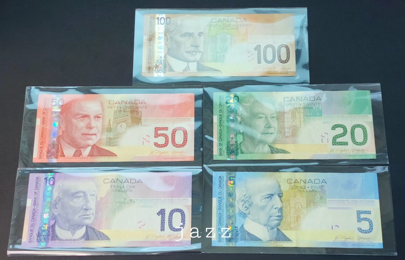 Complete Canada Banknote Set 2004-2006 Canadian Paper Money $100 $50 ...
