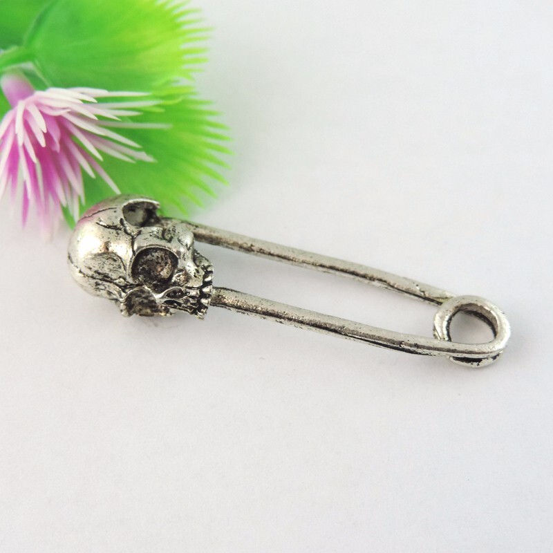 Skull Diaper Pin Silver Baby's Death's Head Pendant Jewelry | eBay