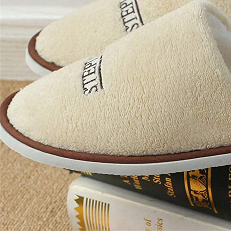 2 Pair Slippers Hotel Slippers Terry Towelling Slippers with Closed ...