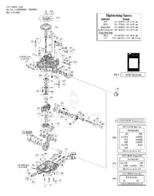 OEM RH Hydrostatic Transmission Fits John Deere TCA26090 Z910R Z920R ...