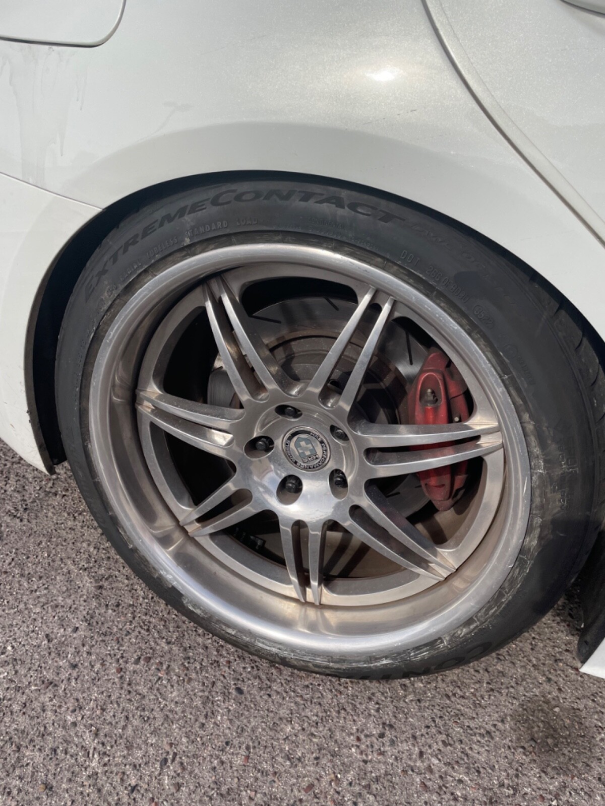 Description Set of four HRE 841R Three Piece Polished Wheels and Tires ...