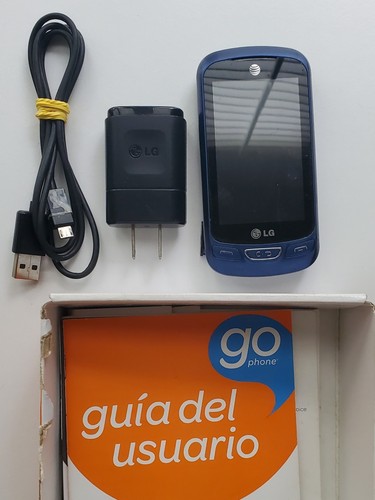 LG Xpression 2 w/ OEM Charger & Box Physical Qwerty Keyboard Blue ATT ...