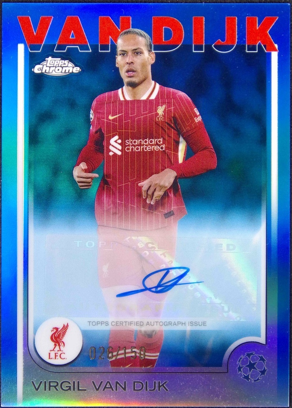2024-25 Topps Chrome Uefa Club Competitions - Chrome Autographs Virgil ...