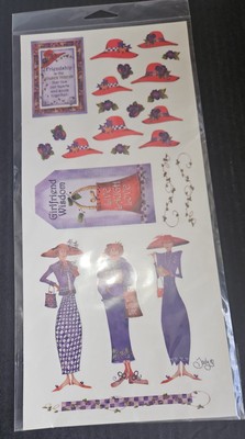 Stickers Red hat Ladies by Just Picture This 13" x 6" collage stickers ...