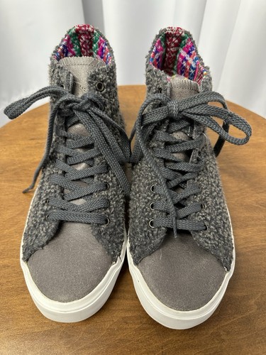Inkkas Sneakers Grey Sherpa High Top Men’s 9 Womens 11 EUC | eBay