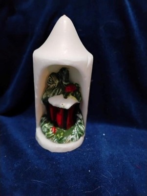Christmas - vintage candle LAMP POST INSIDE A PILLAR | eBay