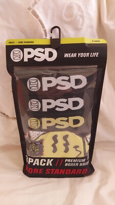 PSD Core Standard Premium Boxer Briefs Warped Smile Check 3 Pk Sz X Large - New | eBay