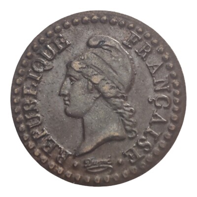 Coin France First Republic 1 Centime 1798 A Lan 6 KM646 Paris Mint 13K ...