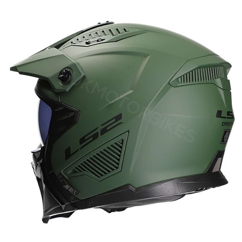 LS2 OF606 DRIFTER DEVOR MODULAR OPEN FACE MOTORCYCLE HELMET + FREE DARK ...