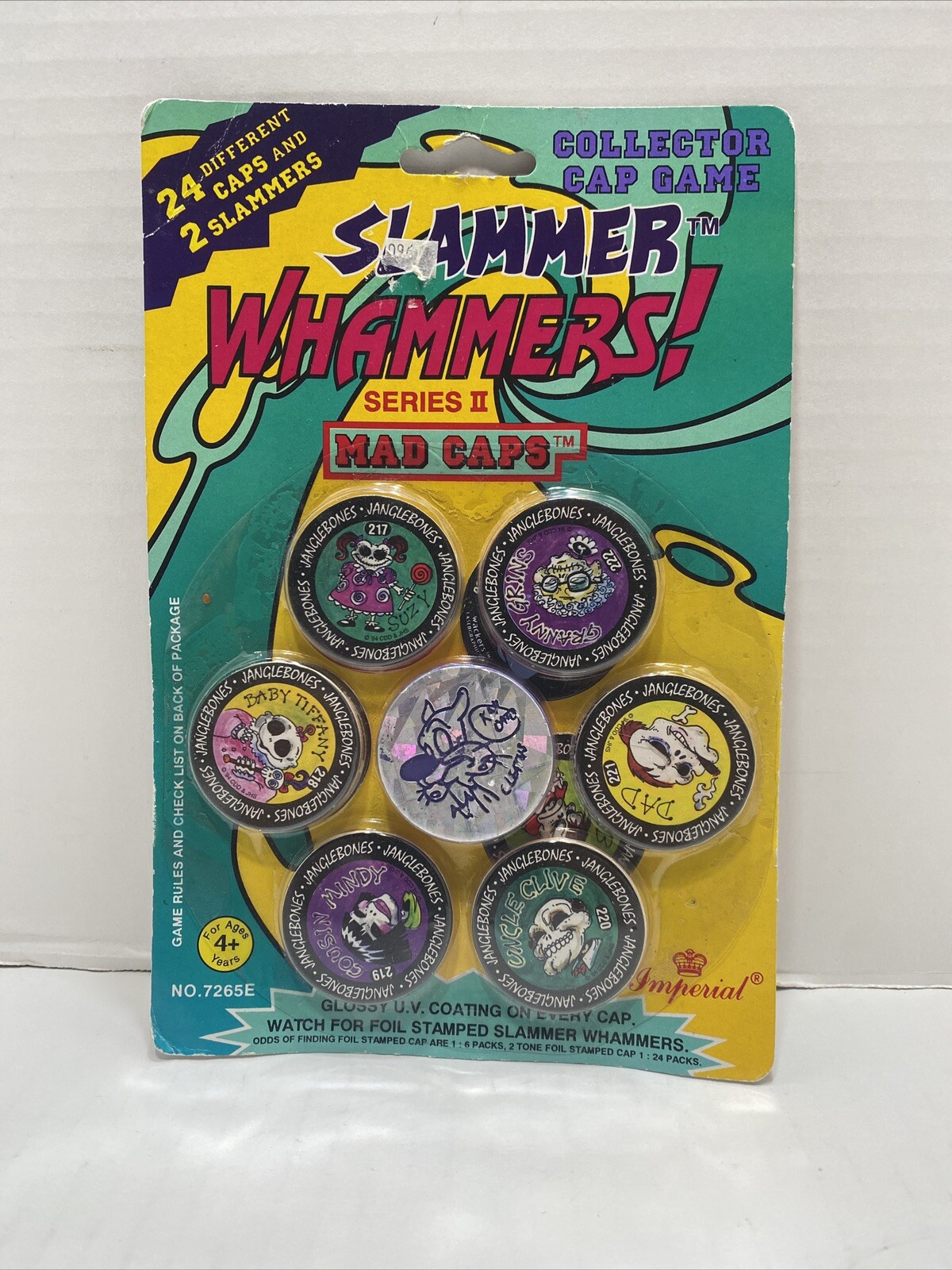 Vintage 1994 NOC Slammer Whammers! Series II Mad Caps Jangle Bones | eBay