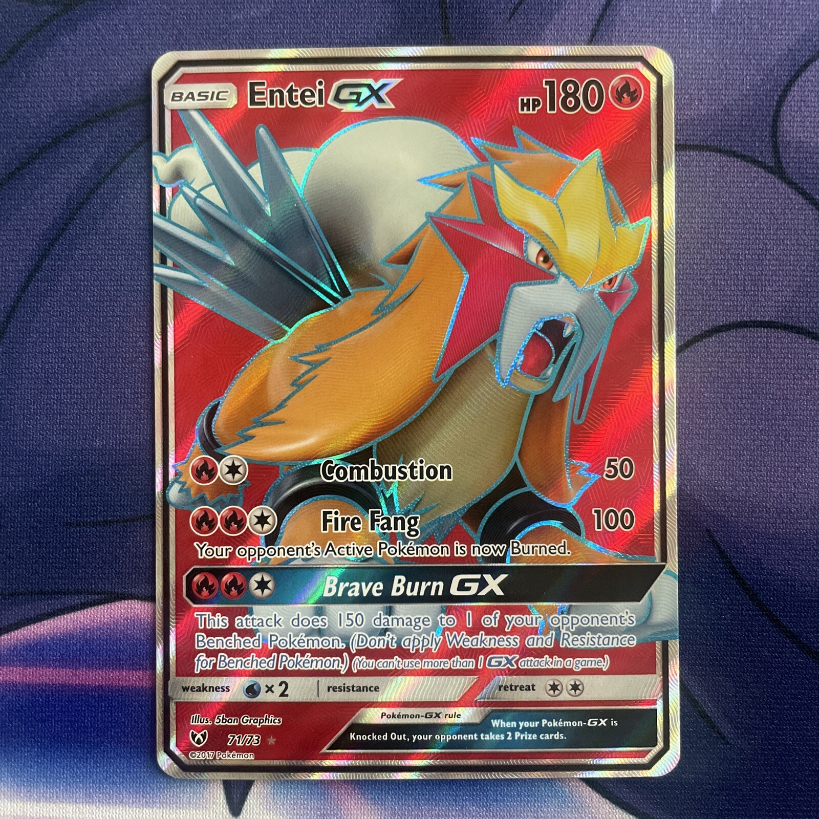 Entei GX 71/73 - Pokemon TCG Shining Legends Full Art Ultra Rare M/NM ...