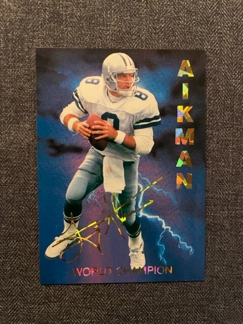 Sports Edition Gold Foil World Champion Card Troy Aikman | eBay