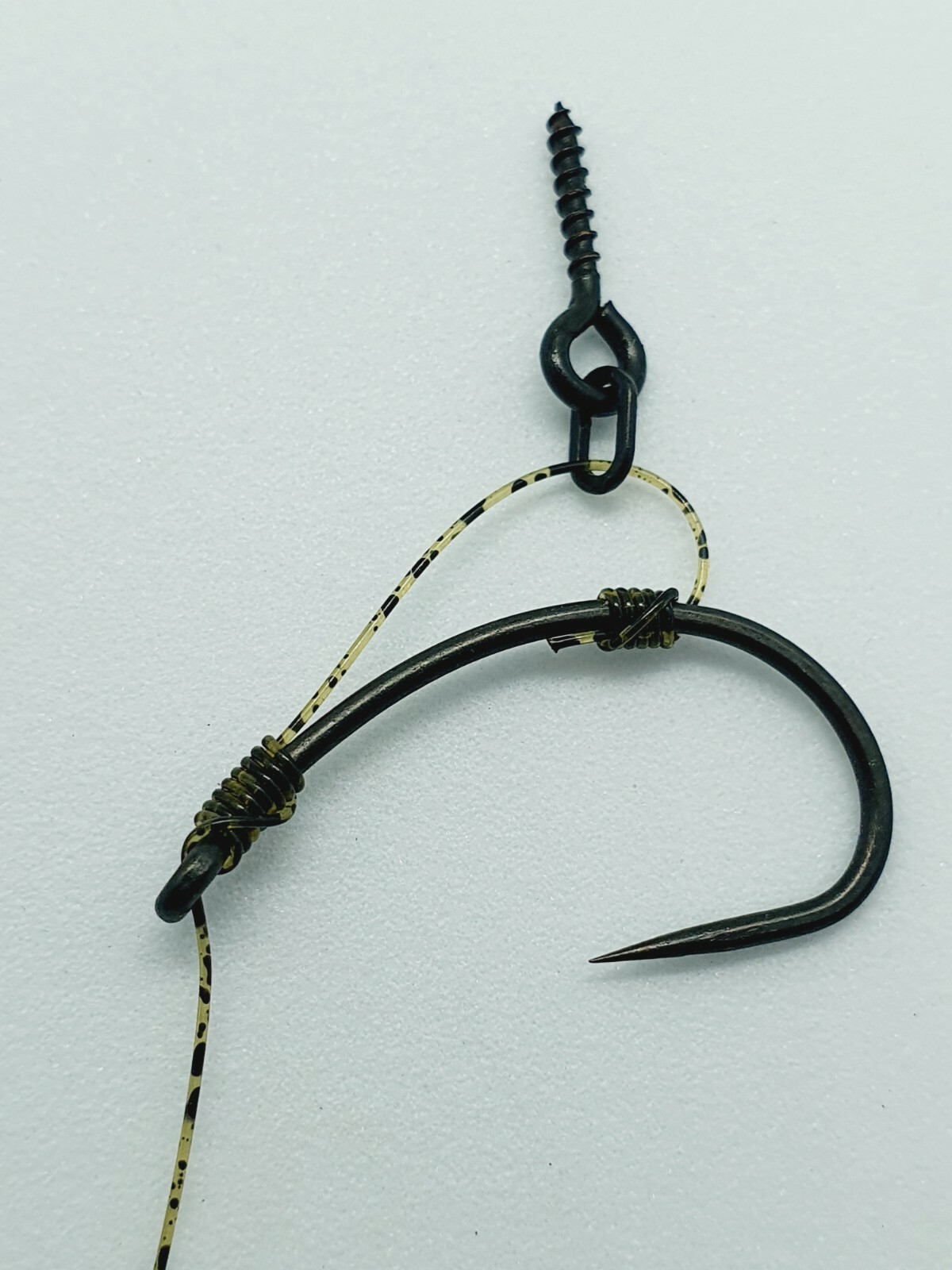 10 CAMO FLECK IQ D Rigs / Anti Tangle / ready made Carp Rigs / Korda ...