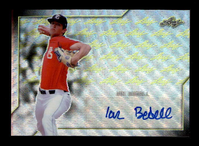 IAN BEDELL 2017 LEAF PERFECT GAME LEAF LOGO YELLOW AUTOGRAPH AUTO #1/2 ...