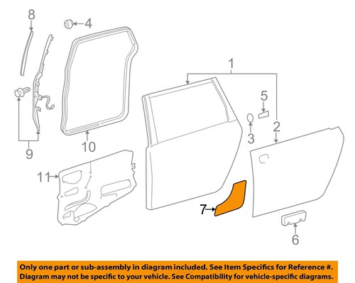 TOYOTA OEM 11-18 Sienna Side Sliding Door-Protector Left DRIVERS ...