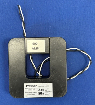 Accuenergy Split-Core Current Transformer 600A 600V CAT III AcuCT-200 ...