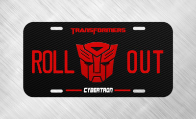 Simulated Carbon Fiber Transformers Robot License Plate Auto Car Tag ...