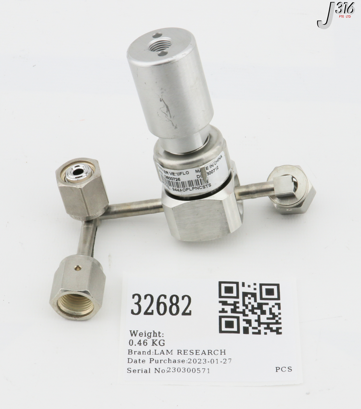 32682 LAM RESEARCH 3-WAY MANF VLV ASSY, P/N: 42600726 839-500970-003 | eBay