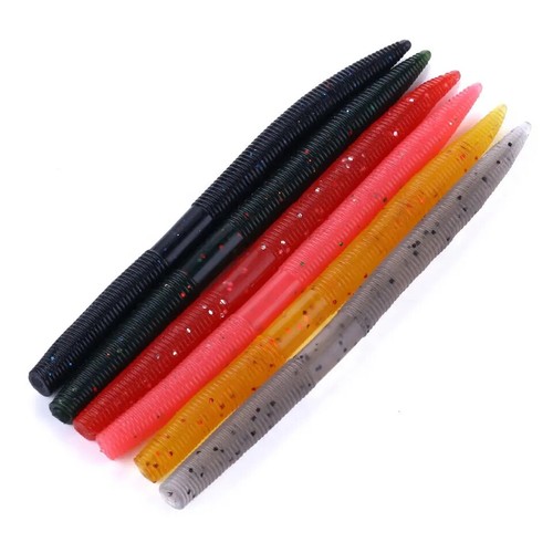 Hengjia Baits Worm 5.5" ~ Choose Colors Wacky rig Senko Ned Texas ~FREE ...