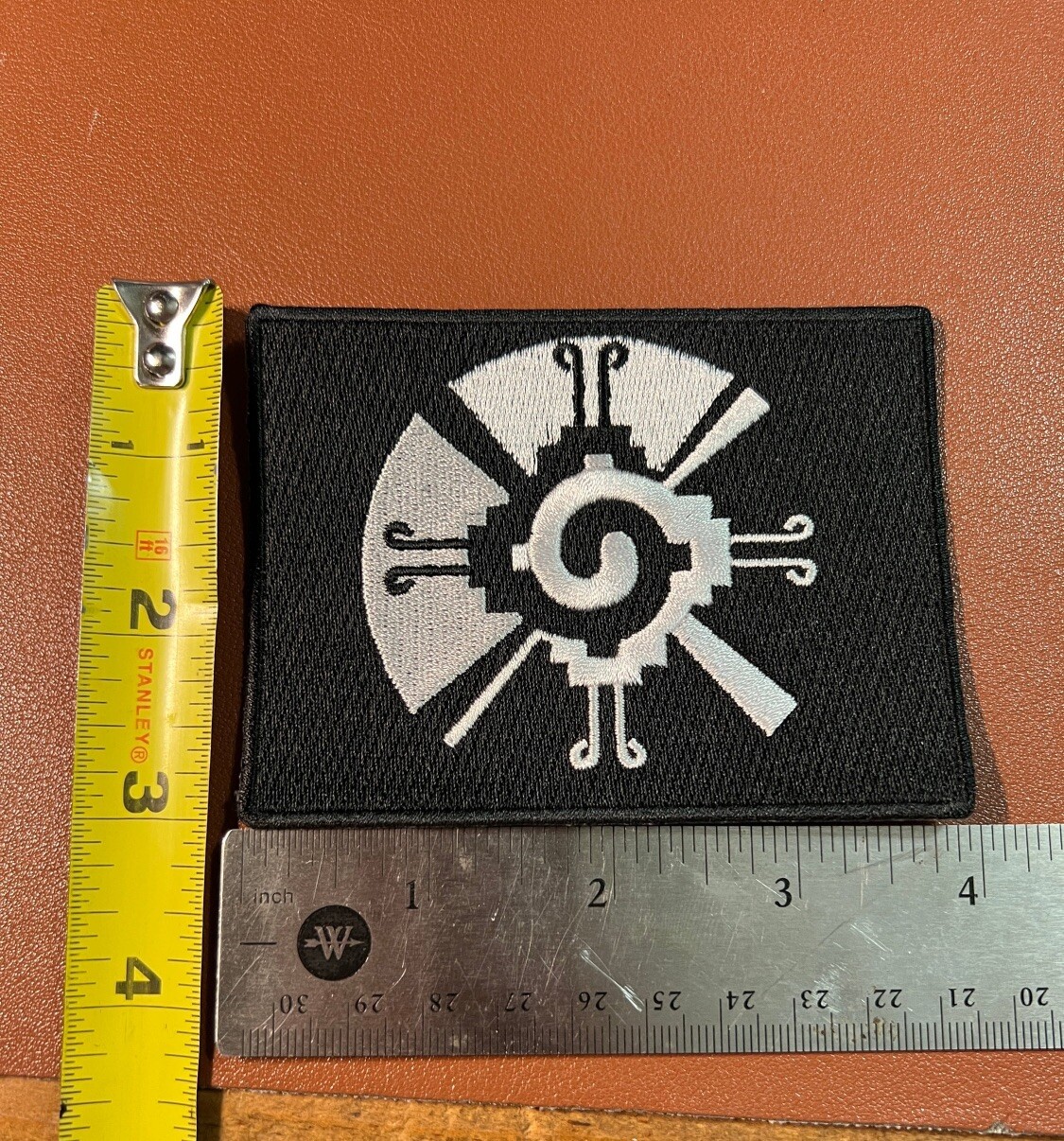 Aztec Mayan Patch Iron on Ometeotl Hunab Ku Symbol Prehispanic Mexican ...