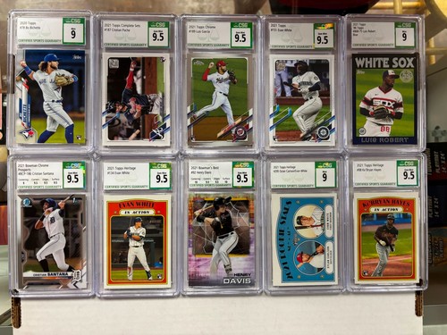 CSG GRADED CARD LOT OF 10 SLABS BASBEBALL MLB 9 - 9.5 VALUE + | eBay