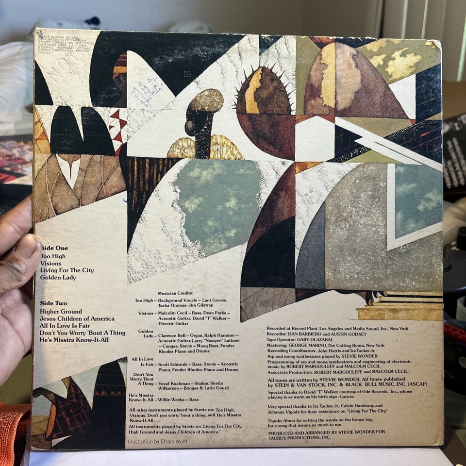 STEVIE WONDER INNERVISIONS 1973 PROMO WHITE LABEL LP TAMLA T 326-DJ ...