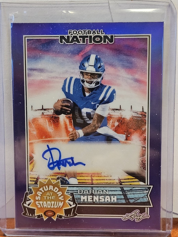 2025 Football Nation DARIAN MENSAH RC AUTO Card #6/8 Autograph Rookie ...