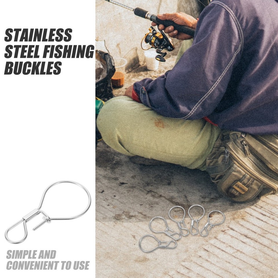 10 Pcs Mini Fishing Snaps Bait Stopper for Hooks Buckle Replacement ...