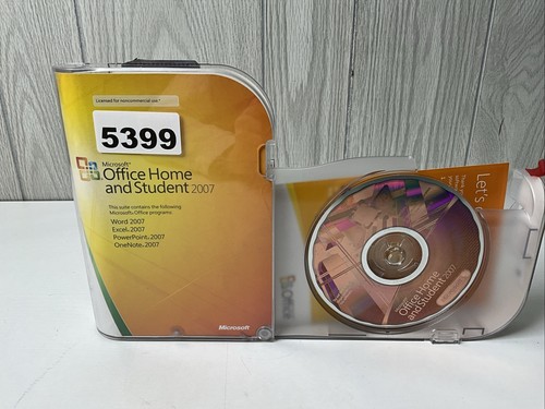 Microsoft Office Home and Student 2007 Word Excel PowerPoint OneNote W ...