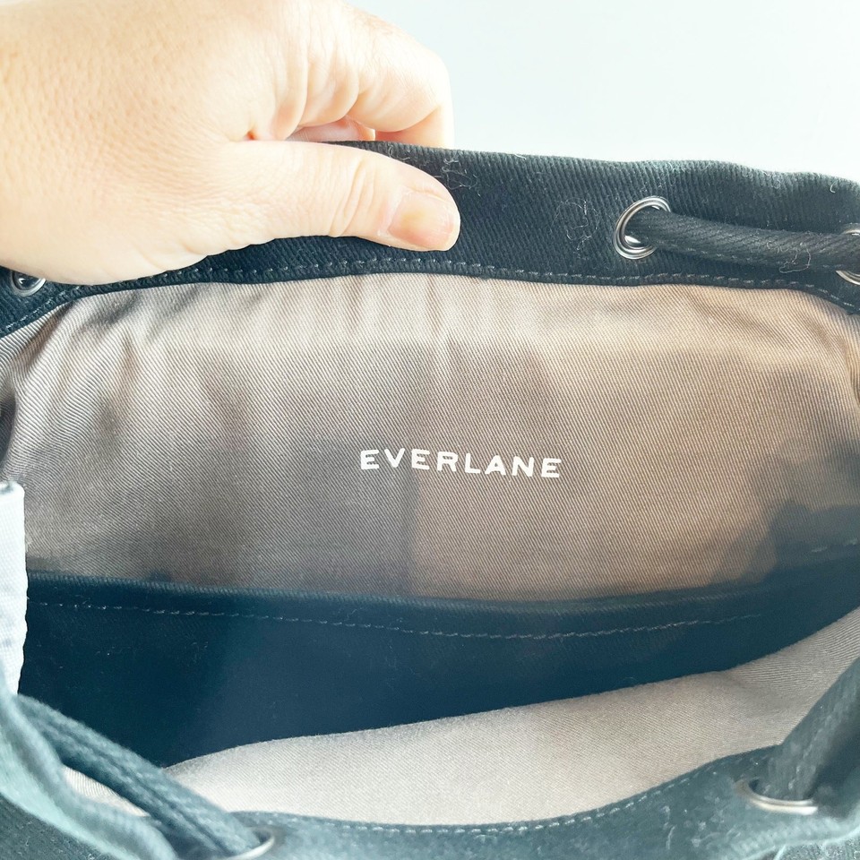 Everlane The Modern Snap Unisex Black Canvas Backpack | eBay